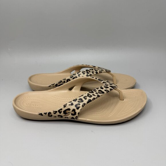 CROCS | Shoes | Crocs Kadee Ii Comfort Flip Flop Sandals Leopard ...
